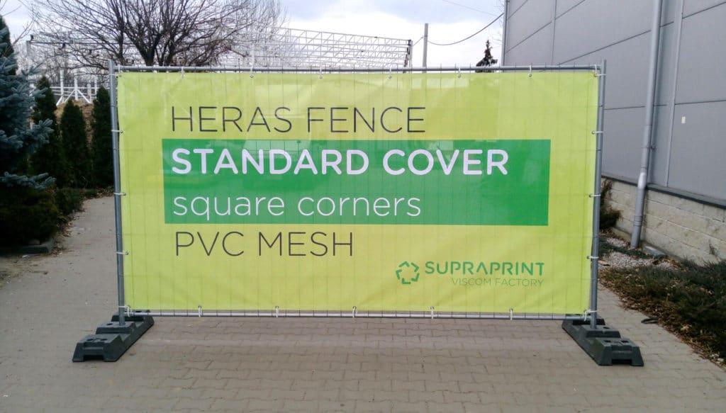 Heras fence banners | Covers and scrims for construction site advertising