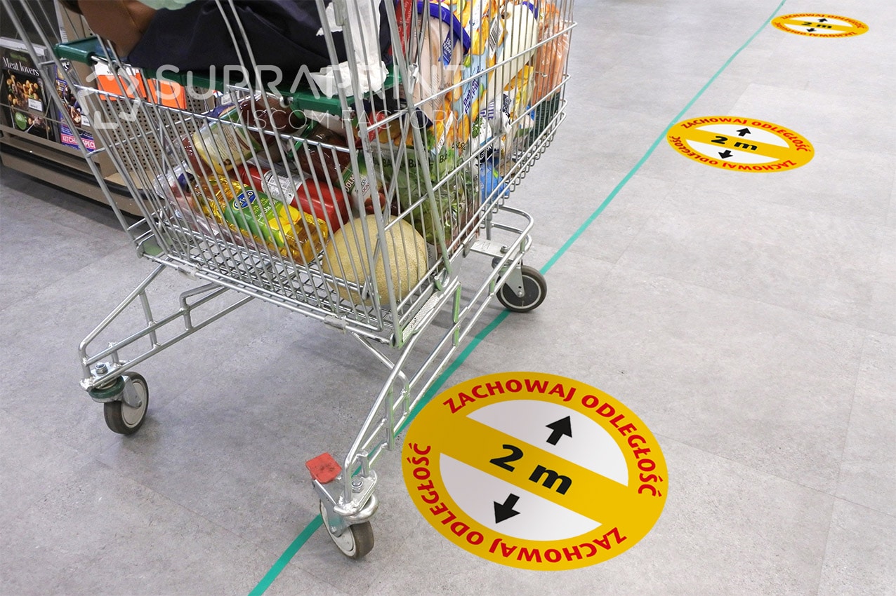 Custom floor decals | Floor strickers in any shape with anit-slip R10 cert