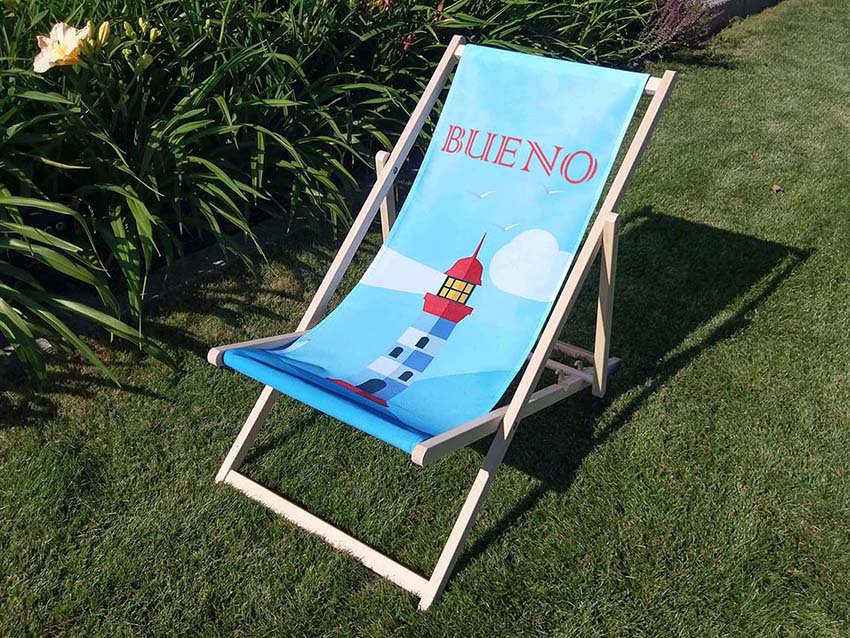 Printed deck chairs | Advertising for event with logo or custom printing