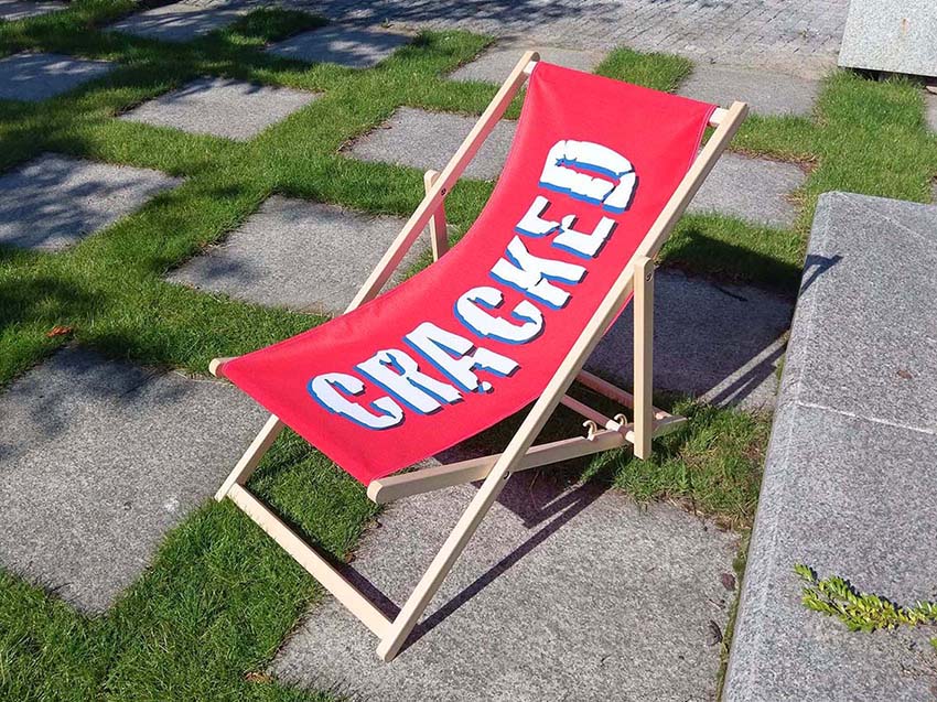 Printed deck chairs | Advertising for event with logo or custom printing