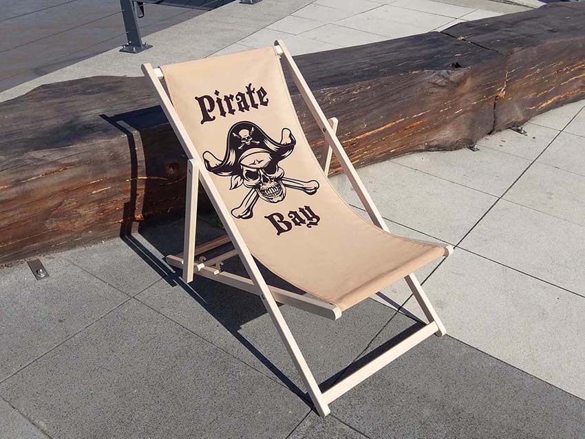 Printed deck chairs | Advertising for event with logo or custom printing