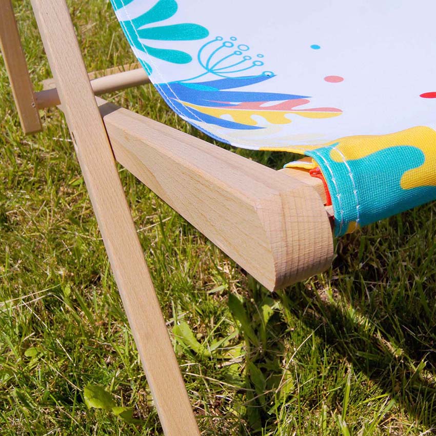 Printed deck chairs | Advertising for event with logo or custom printing